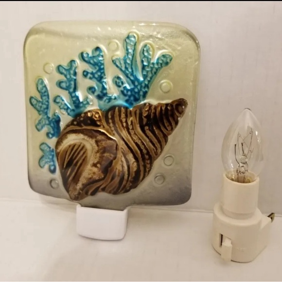 Chesapeake Bay | Accents | Seashell Coral Night Light Wall Plugin Glass ...